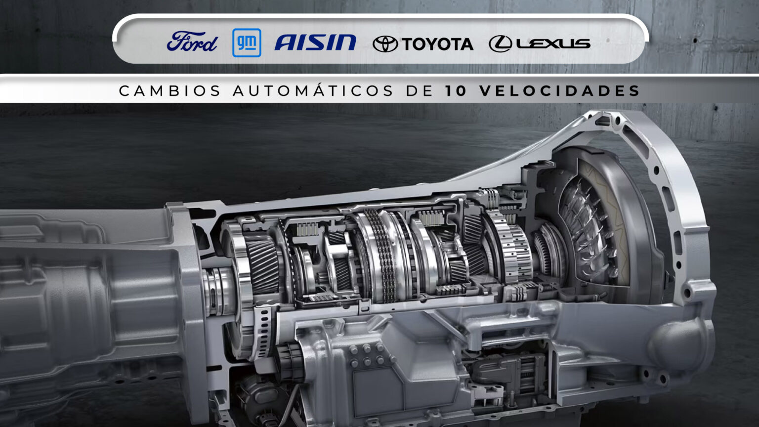 Cambio automático de 10 velocidades de Ford-GM y Aisin Warner